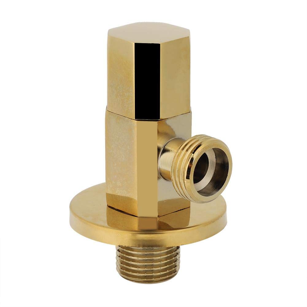 Buy Angle Valve, Bathroom Brass Gold Angle Stop Valve Water Control ...