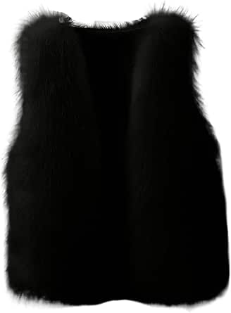 Womens Faux Fur Fluffy Vest Winter Fashion Fuzzy Warm Elegant ...