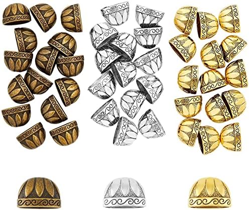 Amazon.com: Aylifu 50pcs Brass Tassel Caps, Leather Ends Caps Glue in ...