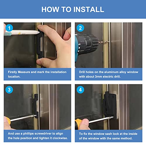 Snapklik.com : MXiiXM 4 Pack Sliding Window Sash Locks, Cam Window Sash ...