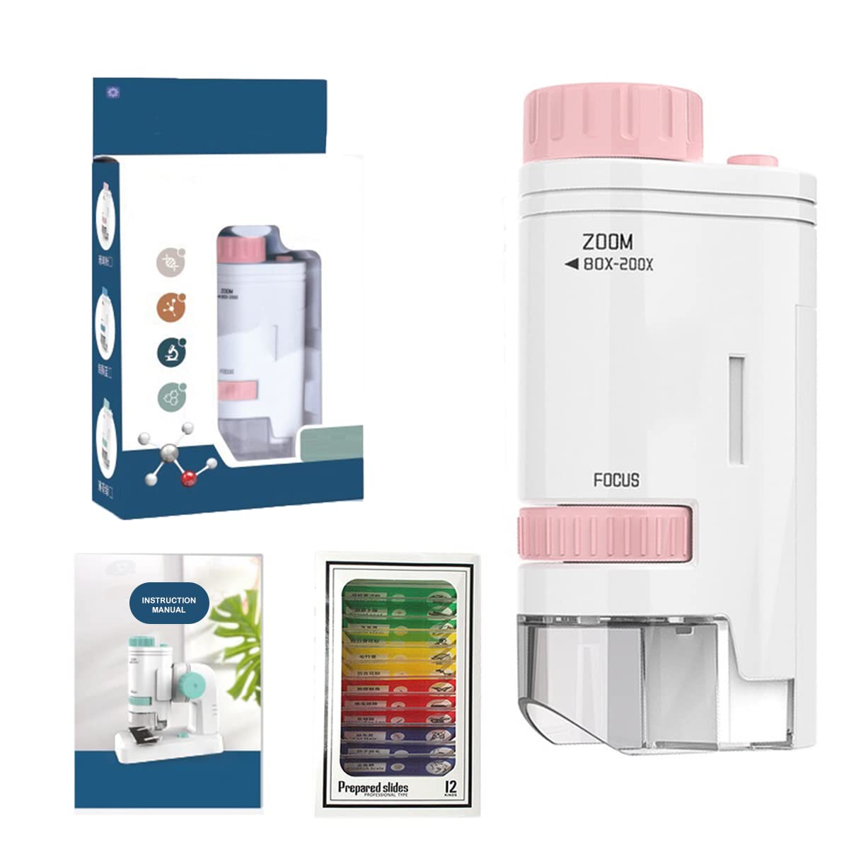 Microscope For Kids With Light 60 200x Kids Microscope Kit | Desertcart ...