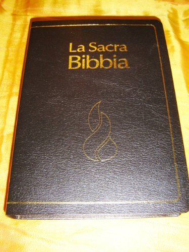 Amazon.com: Italian Bible Black Leather Bound with Golden Edges / La ...
