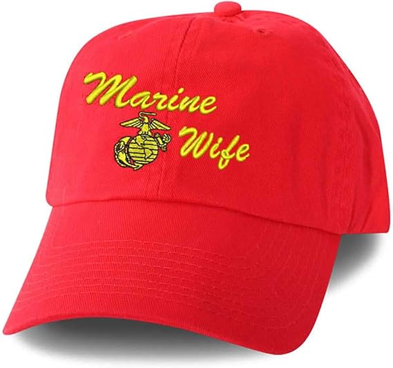 USMC Marine Corps Wife Red Ball Cap at Amazon Men’s Clothing store