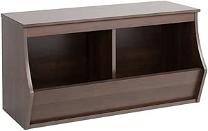 Amazon.com: Prepac Fremont Stackable 2-Bin Storage Cubby, Brown : Home ...
