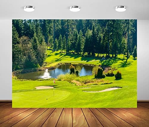 Amazon.com : BELECO 5x3ft Fabric Golf Course Backdrop for Photography ...
