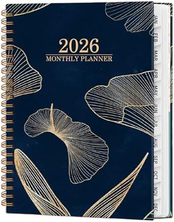 2026 Monthly Planner - 8.5x6.5in Appointment Book, Large Blocks Flower ...