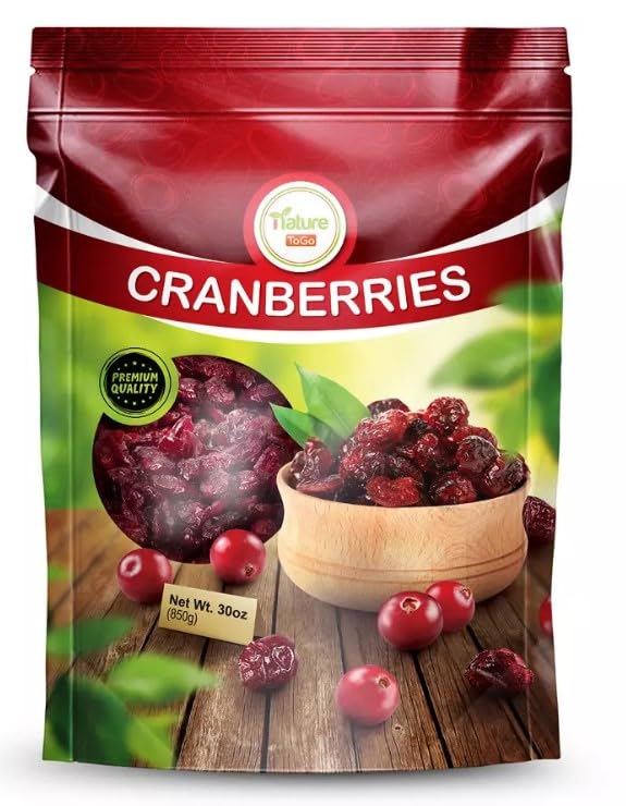 Amazon.com: Nature to Go Premium Quality Dried Cranberries, 30 Oz ...
