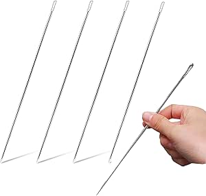 4 PCS 8" Professional Upholstery Needle,20cm Length 3mm Thickness with ...