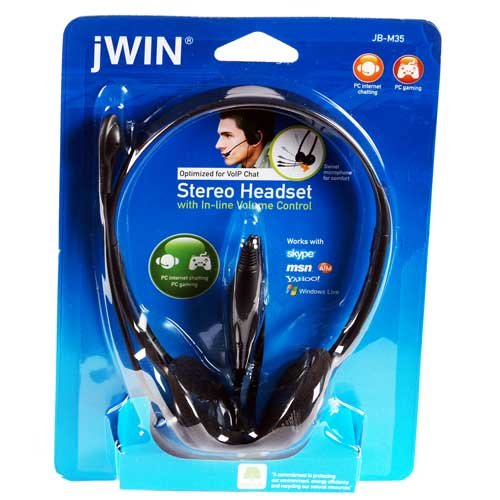 Amazon.com: jWIN JBM35 PC/Gaming Stereo Headphones with Microphone and ...