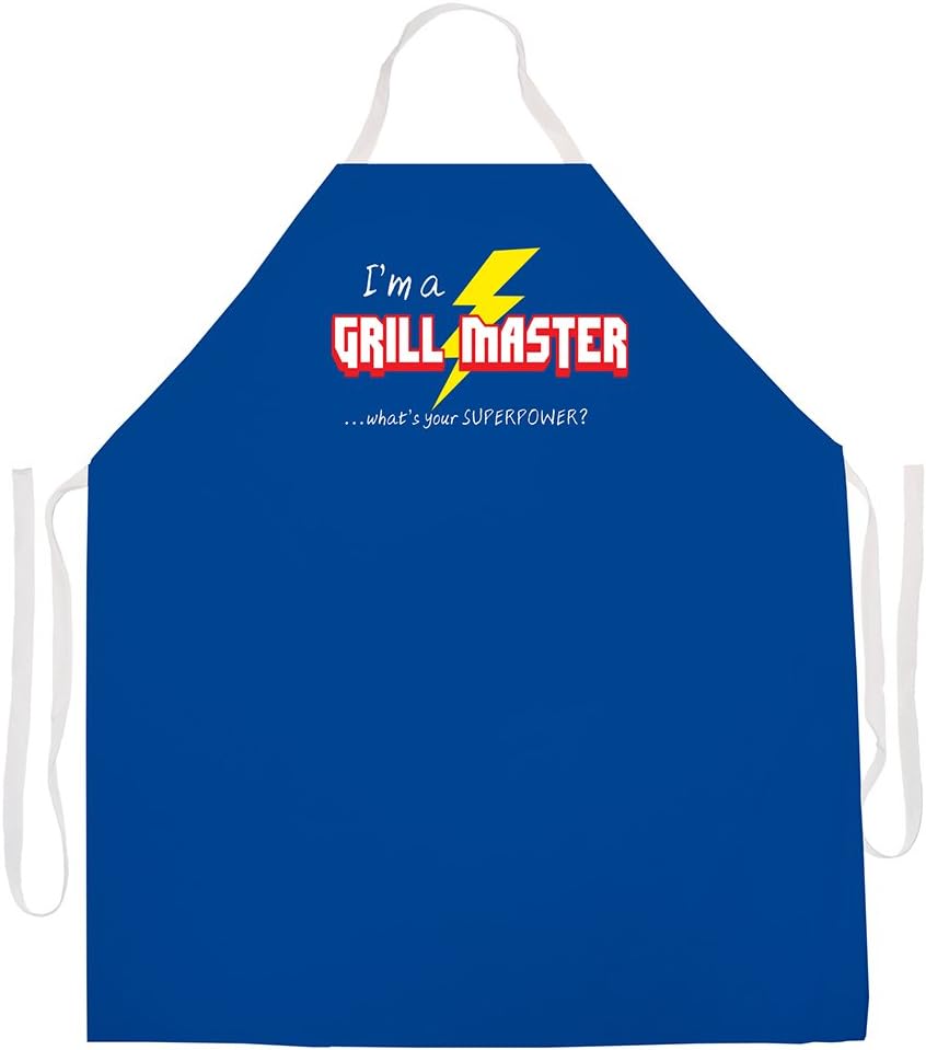Amazon.com: Attitude Aprons "Grill Master Superpower Adjustable Apron ...