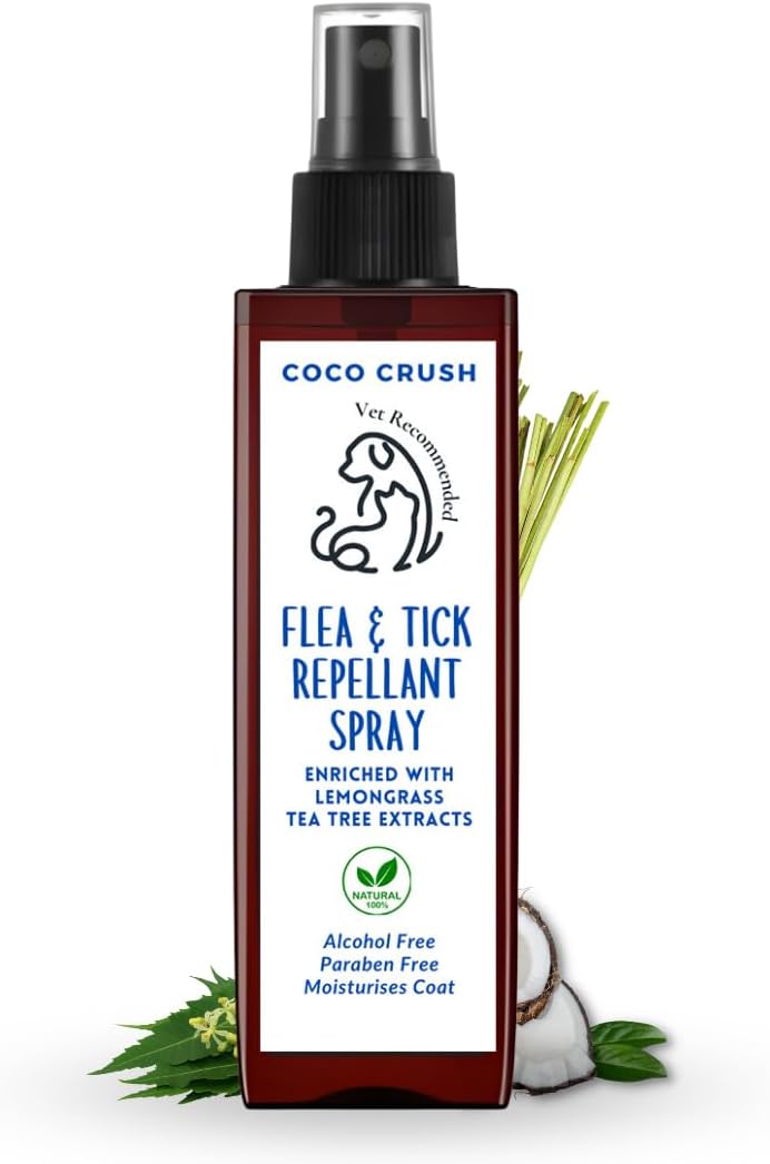 Wagging Tails Anti-Tick & Flea Spray for Dogs & Cats - 200ml | Reduces ...