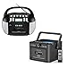 Amazon.com: Boombox Cassette CD Player Combo with Bluetooth, FM, Remote ...