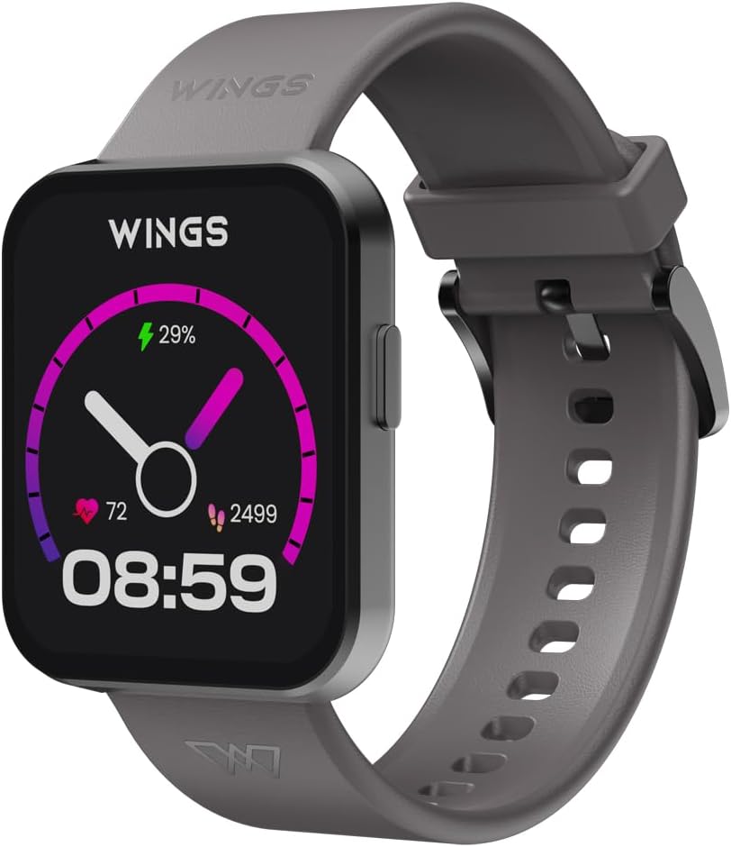 Wings Meta Smartwatch, 1.85" HD IPS Display, BT 5.3 Single Chip Calling ...