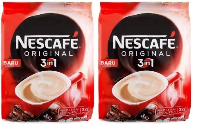 Nescafae 3 In 1 Original Soluble Coffee Beverage, 30 Sachets Bag ...