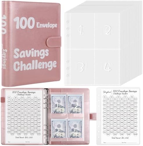 Amazon.com : Sooez 100 Envelopes Money Saving Challenge, Savings ...
