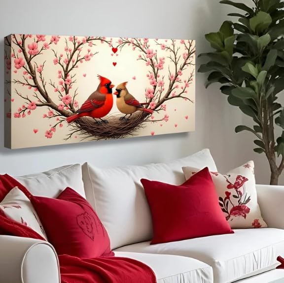 Amazon.com: Tailored Canvases Cardinals Wall Art - 3D Bird Wall Art ...