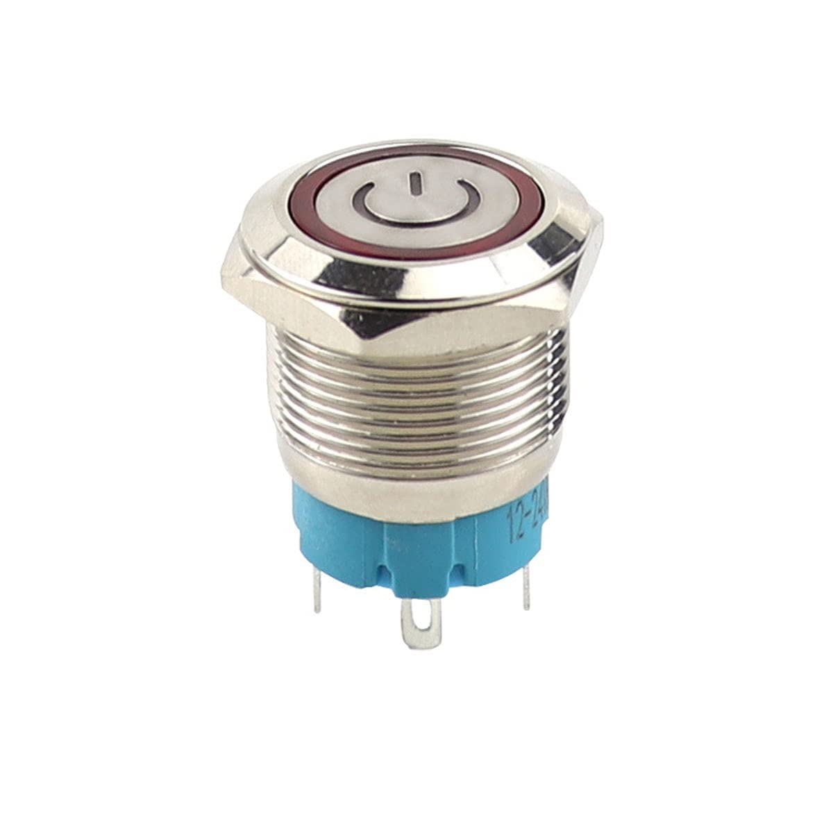 Boxonly 22mm 220V Metal Latching Push Button Switch,Self-Locking Round ...