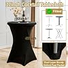 Amazon.com: 2 Pack Black Highboy Spandex Cocktail Tablecloth 32x43 Inch ...
