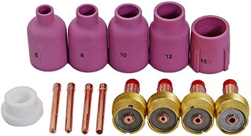 25pcs TIG Accessories Kit Large Alumina Nozzles 54N63 Gas Lens Gasket ...