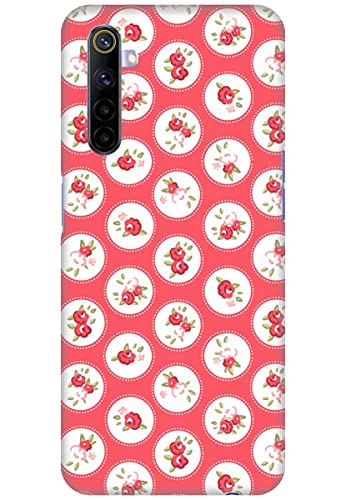 Rose Circular Red Pattern Printed Back Cover Phone Case for Realme 6 ...