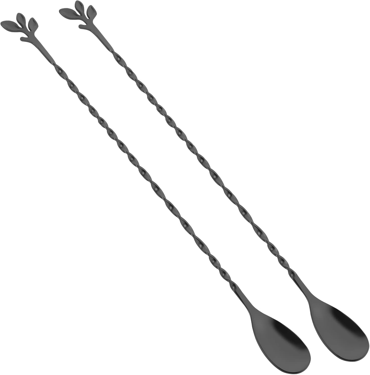 Amazon.com: AnSaw Black 12-Inch Stainless Steel Cocktail Spoon with ...