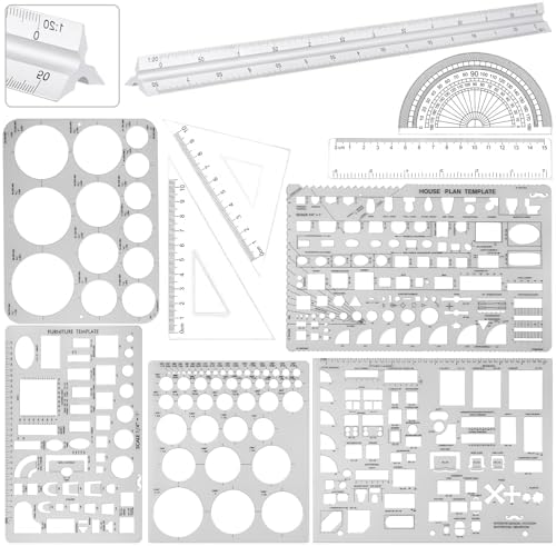 Amazon.com : Nicpro 21PCS Professional Drafting Tools & Geometry Set ...