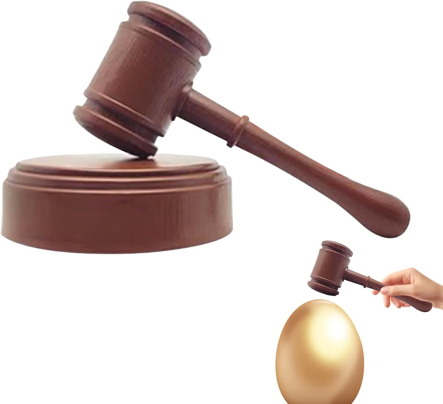 Judge Gavel Prop, Auction Hammer for Mock Courtroom, Wooden Law ...