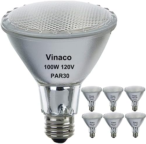 Vinaco PAR30 Flood Light 100W, 6 Pack High Brightness 1500LM PAR30 ...