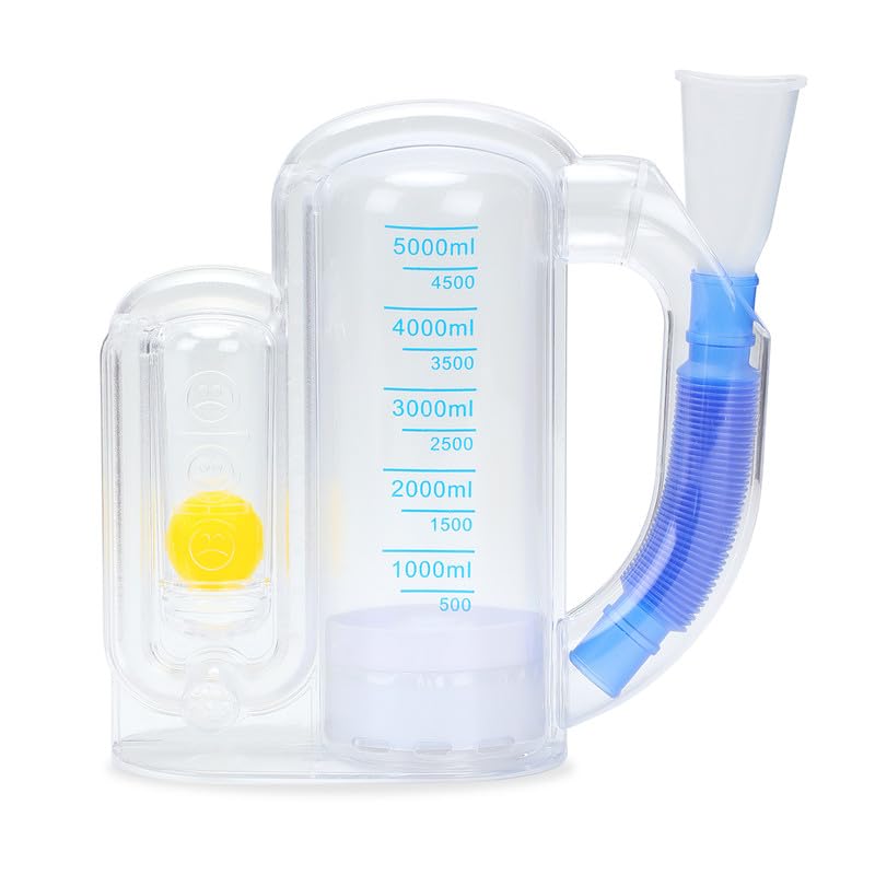 Buy Breathing Trainer 5000ML Volume Measurement,Lung Exerciser Device ...