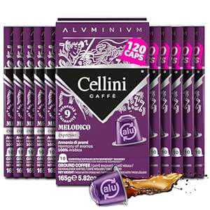 Amazon.com: Cellini Caffè Melodico Aluminum Nespresso Pods, 120 Count ...