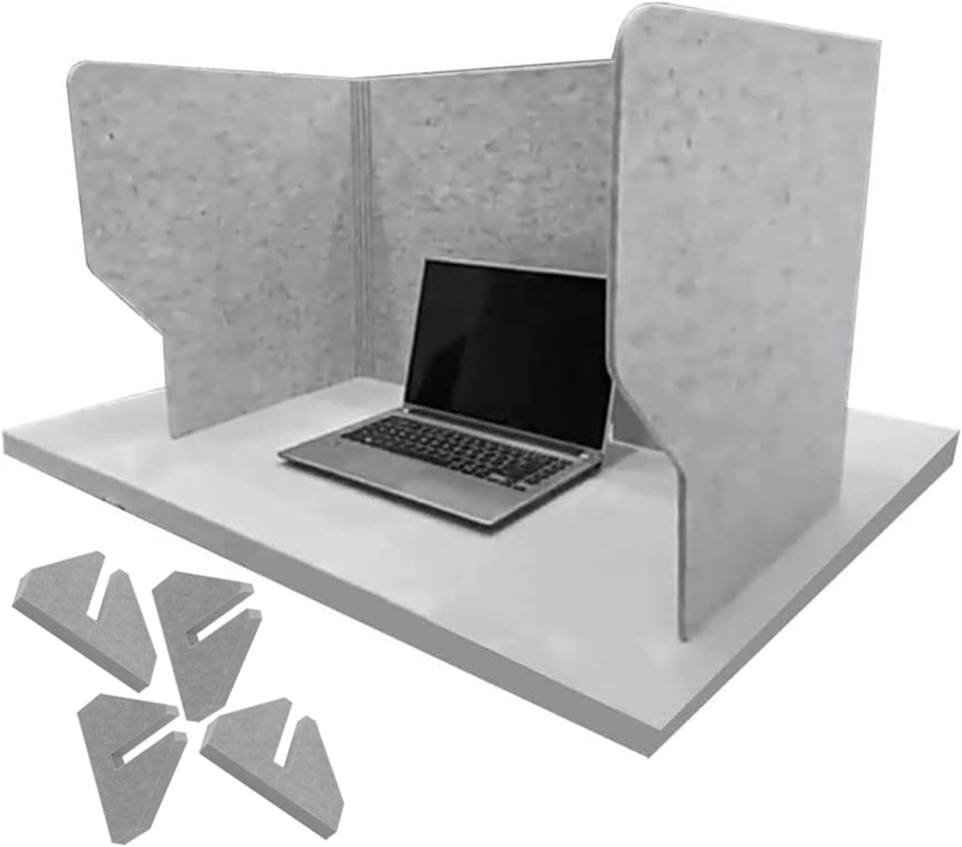 Amazon.com: Desk Partition Desk Privacy Panel Desk Divider Freestanding ...