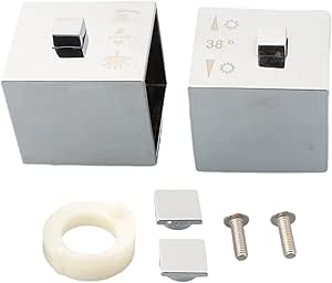1 Pair Thermostatic Control Handles, Plastic Square Shower Temperature ...