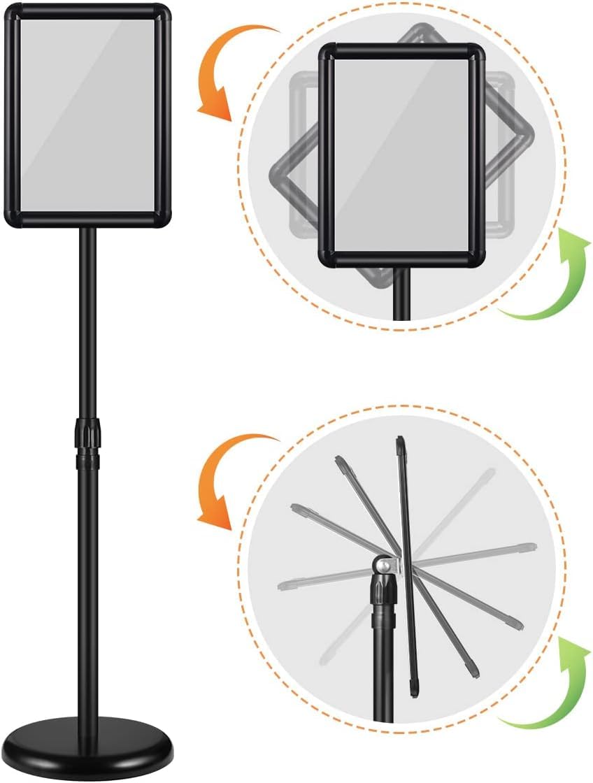 Snapklik.com : YOSE Adjustable Poster Sign Stand(2 Pack), 8.5 X 11 Inch ...