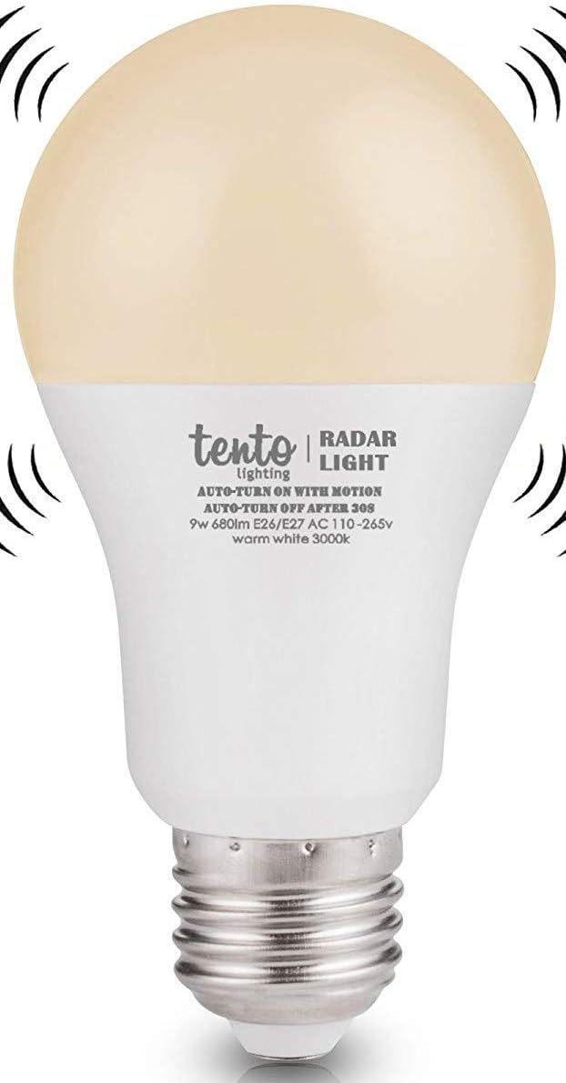 Tento Lighting Motion Sensor LED Bulb Radar with Light Sensor (Work at ...