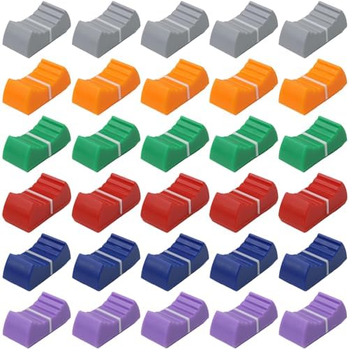 30 Pack Mixed Colour 4mm Fader/Slider Control Knobs For Audio Mixer ...