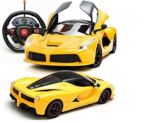 Toykart Steering Remote Control Ferrari Racing Car (Yellow) : Amazon.in ...