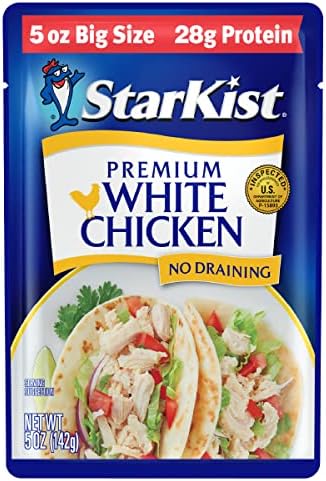 Amazon.com: StarKist Premium White Chicken, 5 oz Pouch (Pack of 12 ...