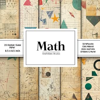Math Scrapbook Paper: Decorative double sided craft paper School themed ...