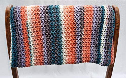 Amazon.com: Hand Crochet Multi Color Blanket : Home & Kitchen