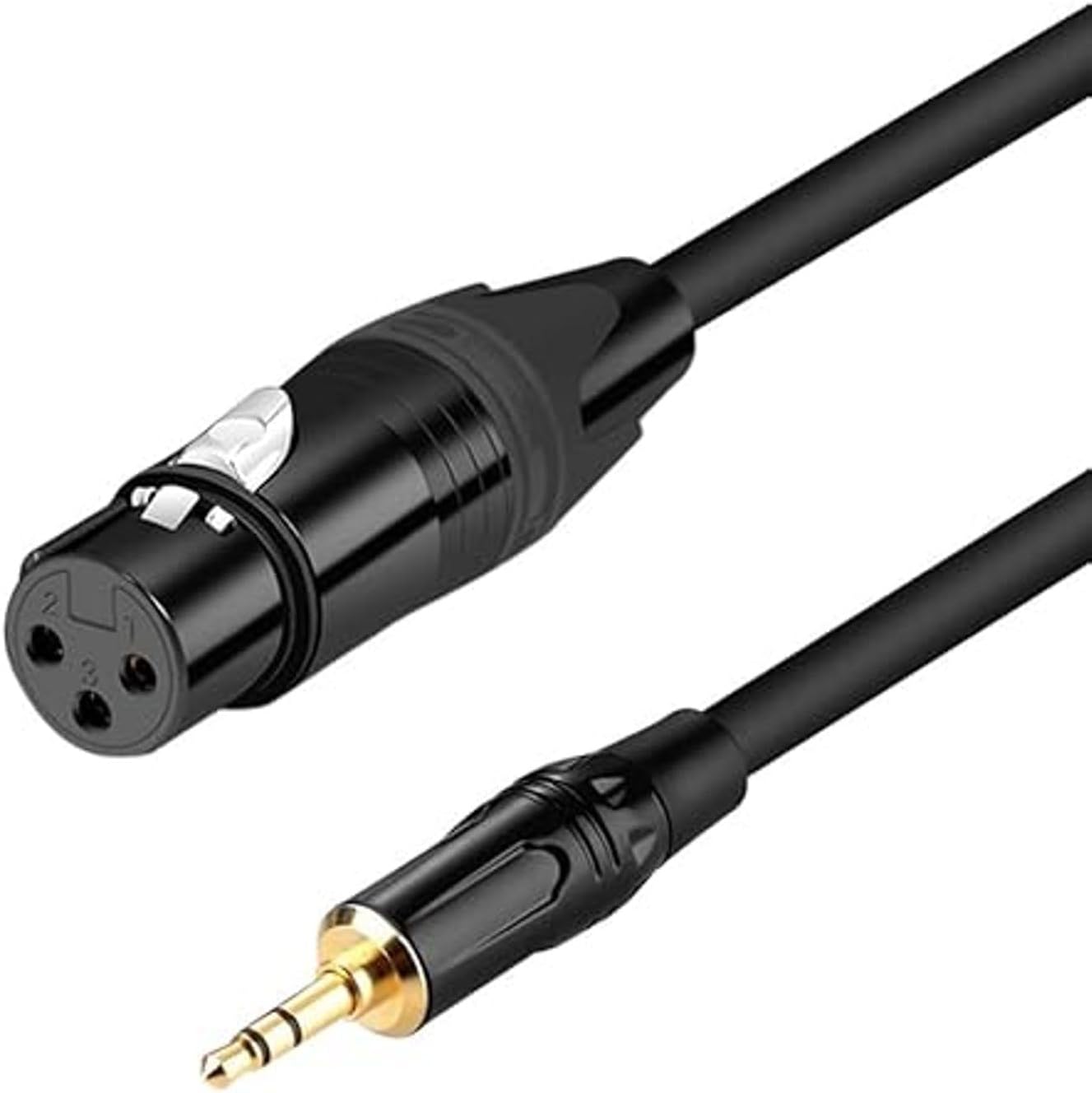KEBILSHOP XLR to 3.5mm Cable, Female XLR to 1/8 inch Mini Stereo Jack ...