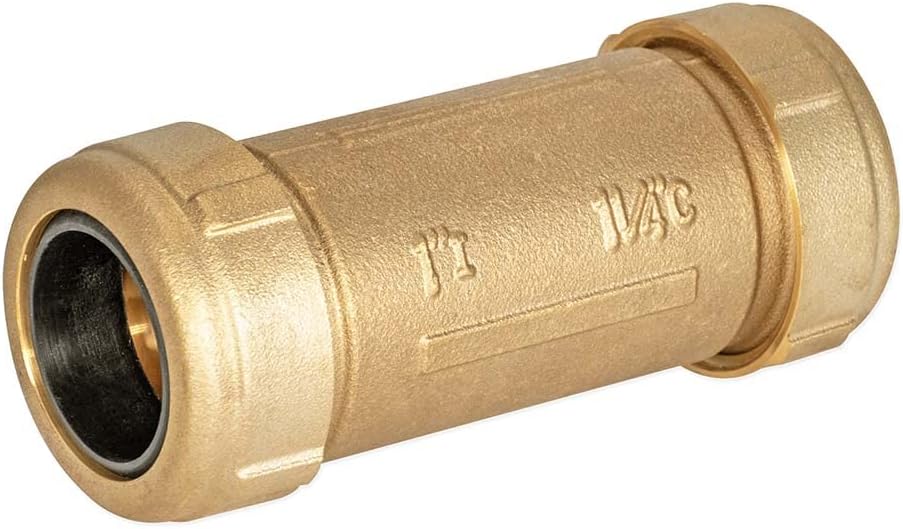 Amazon.com: 1" PEXworx Pex-Al-Pex Compression Coupling Brass Fitting ...