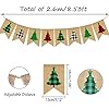 Amazon.com: Doumeny Plaid Christmas Tree Burlap Banner Red Black ...