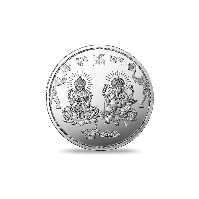 Buy Shri Ganesh Laxmi ji Coin 20gm : DEESSA Pure Silver Coins 99.9% at ...
