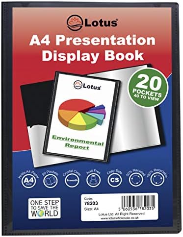 Rexel A4 Professional Display Book - Black : Amazon.co.uk: Stationery ...