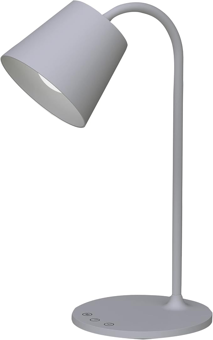 Realspace™ Kessly LED Desk Lamp With USB Port, 17"H, Gray - Amazon.com