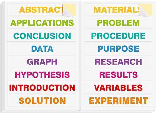Amazon.com: Crtiin 12 Sets Colorful Science Fair Project Titles Self ...