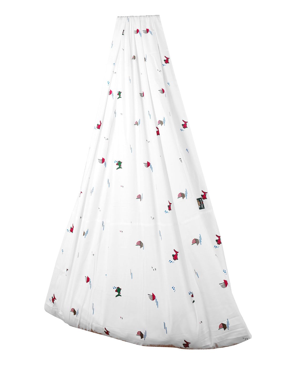 RAMRAJ COTTON Premium Soft Cotton White Print Stitched Hammock/Cradle ...