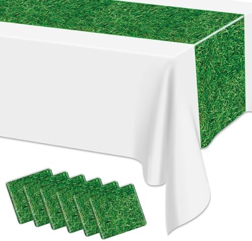 Amazon.com: Grass Table Runner, 6 Pcs Disposable Green Grass Table ...
