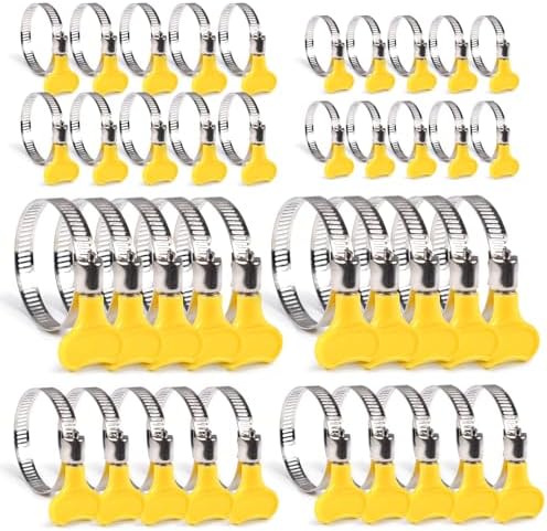 40 Pcs Hose Clamps Set, Stainless Steel Hose Clamps, Adjustable 10-44mm ...