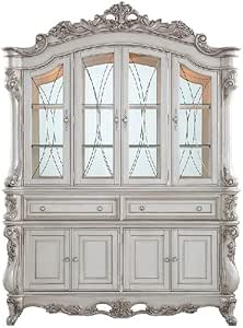 Amazon.com - Buffet & Hutch - Golden Ivory Finish | 67444 - Glass ...